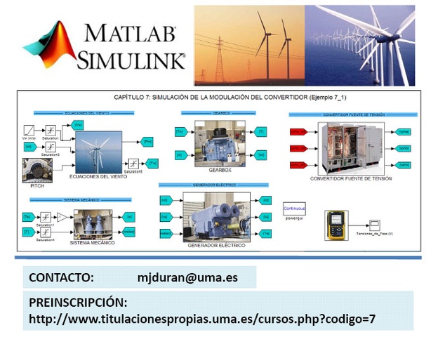 VI CURSO DE MATLAB/SIMULINK EN INGENIERÍA: APLICACIÓN A LA ENERGÍA EÓLICA - Universidad de Málaga