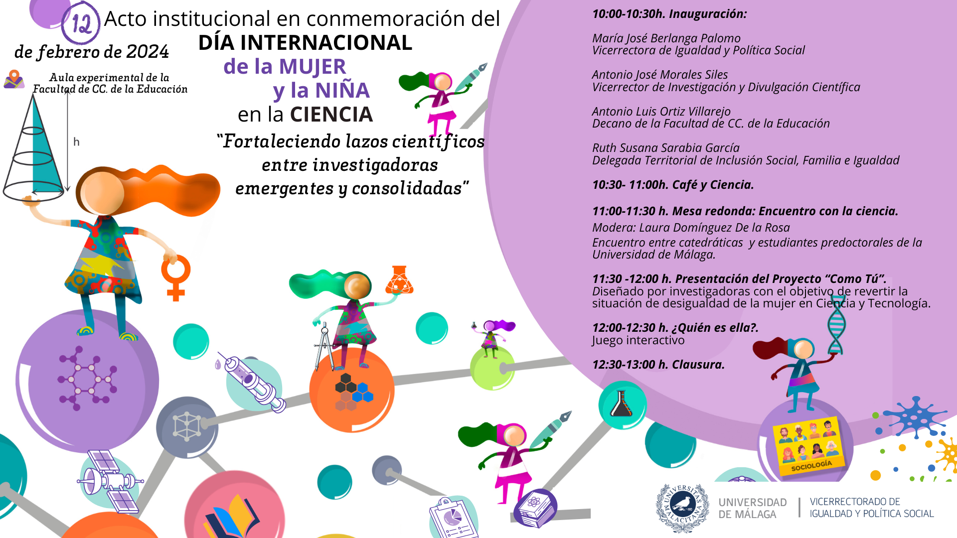 La UMA celebra el Día Internacional de la Mujer y la Niña en la Ciencia con un completo mes de ...